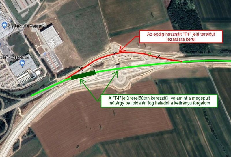Változik a forgalmi rend a déli elkerülőnél - Veszprém Kukac